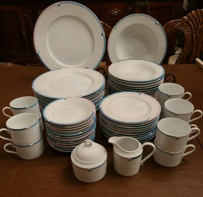 Mikasa Jet Set Fine China Plates, Bowls, Cups & Saucers, Serving & Chop ...