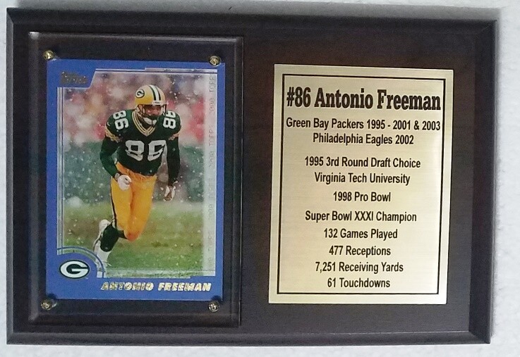 Green Bay Packers Antonio Freeman Football Card Plaque | eBay
