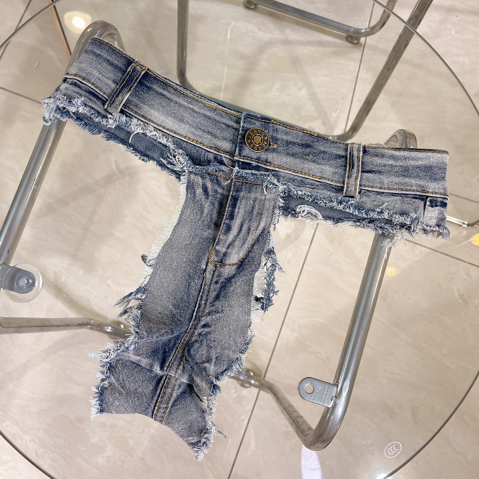 Women Sexy Mini Hot Pants Jeans Micro Shorts Denim Low Waist Nightclub ...