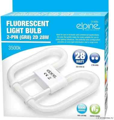 Light Bulb Fluorescent 2D Lamp 28W GR8 2 Pin White Energy Saving Slim ...