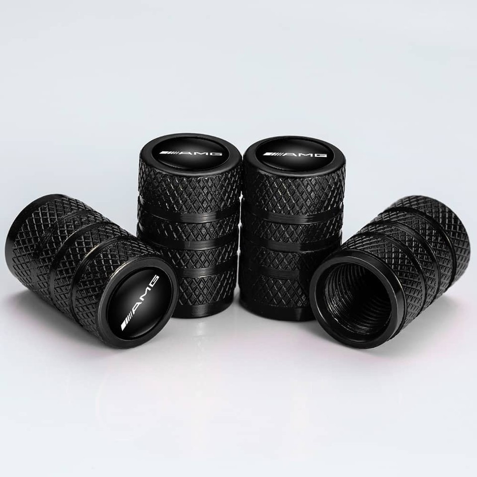 Set Of 4 Premium Metal Tyre Dust Valve Caps For All Mercedes Benz AMG ...