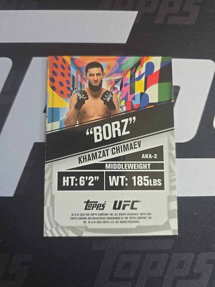 2025 Topps Chrome UFC - Aka Khamzat Chimaev #AKA-2 Blue Refractor /150 ...