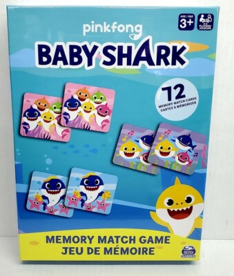 BABY SHARK Memory Match Game 72 Cards Kids Educational Entertaining ...