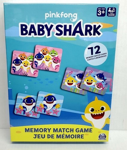 BABY SHARK Memory Match Game 72 Cards Kids Educational Entertaining ...