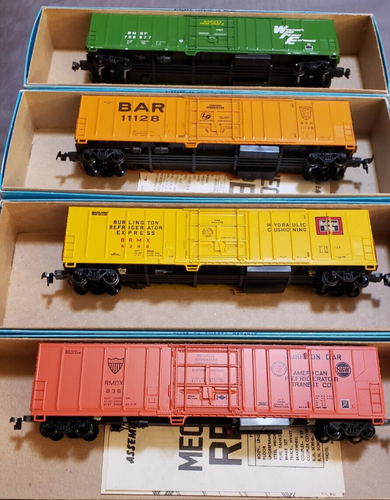 4 Athearn BNSF Burlington BAR ART 57' Boxcars Ho Scale Train | eBay