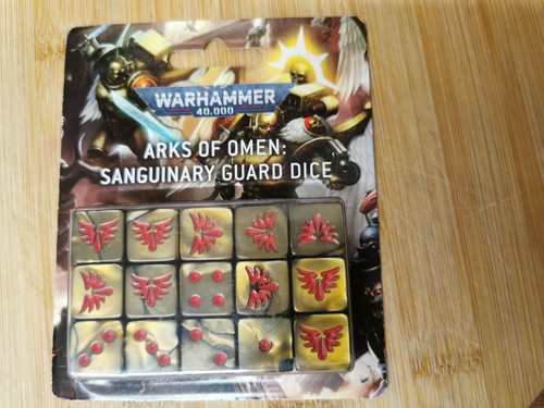 Warhammer 40K Blood Angels Sanguinary Guard Dice Set BNIB Arks Of Omen ...