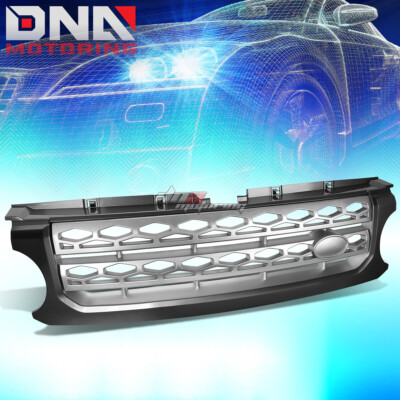 FOR 10-13 LAND ROVER LR4 GREY POLISHED DIAMOND MESH FRONT UPPER GRILLE ...