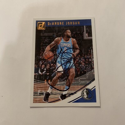 DeAndre Jordan Autographed 2018-19 Donruss Basketball Card Dallas ...