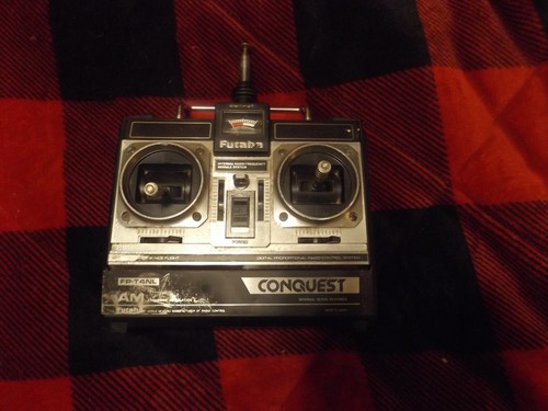VINTAGE FUTABA RC RADIO CONTROL TRANSMITTER CONQUEST FP-T4NL 72.630 MHz ...