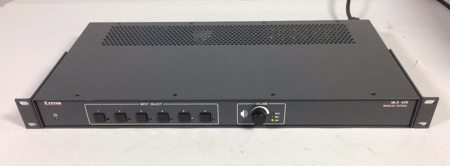 Extron MLS 406 MediaLink Switcher 6-Input 33-985-01 - Tested for Power ...