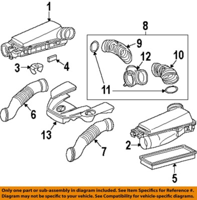2003-2008 Mercedes SL500 SL55 AMG Engine Air Intake-Inlet Hose ...