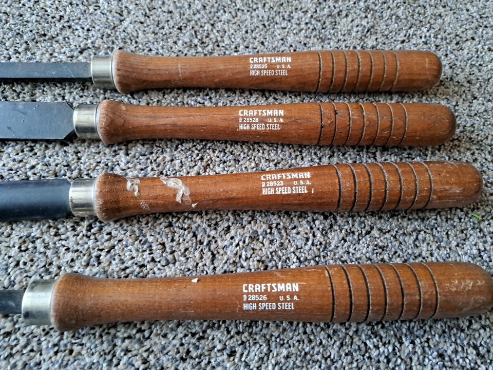 Craftsman set of 4 made in USA High Speed Steel Lathe Wood Turning ...
