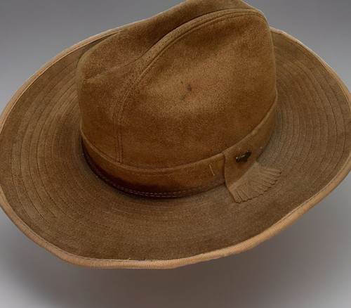 Genuine Leather Buflex Hat Cap USA Union Made Cowboy Ranch Headwear | eBay