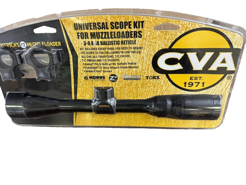 CVA KONUS PRO 3-9x40 W/Ballistic Reticle-Scope Mounts NEW IN PACKAGING ...
