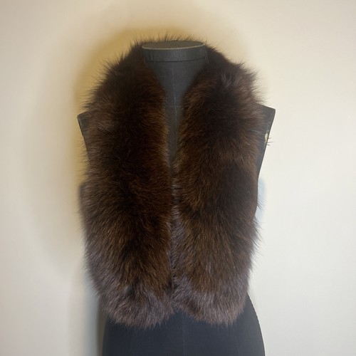 Mitchie’s Matchings Dark Brown Fox Fur Scarf, Stole Wrap Made In Canada ...
