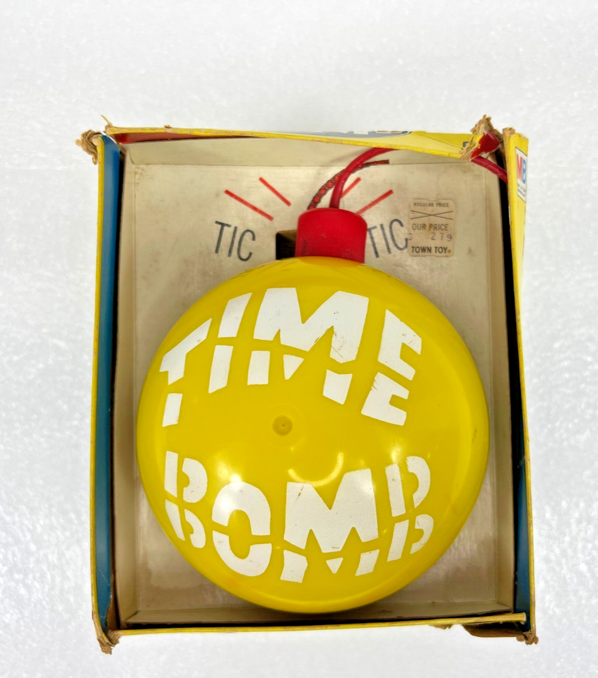 RARE 1965 Milton Bradley TIC TIC TIME BOMB Game YELLOW WHITE Original ...