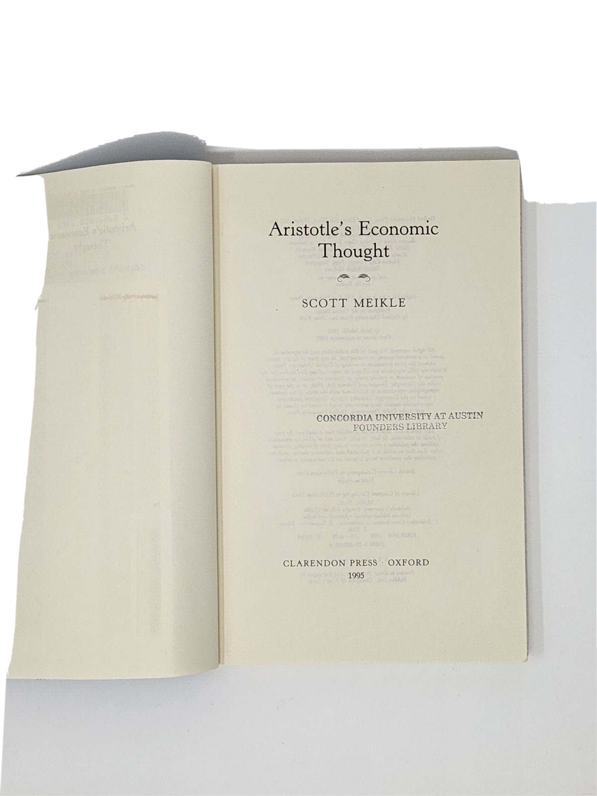 Aristotle's Economic Thought by Scott Meikle (1997, UK-Trade Paper ...