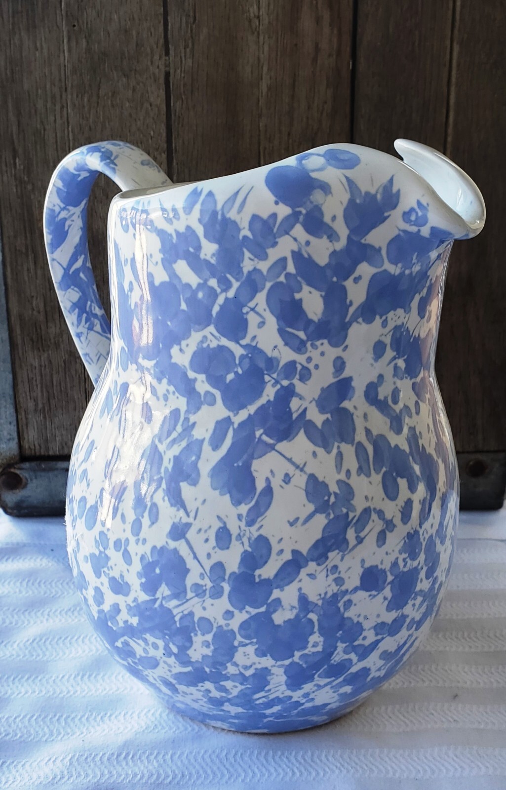 Vintage Bennington Potters Vermont Morning Glory Blue Spongeware ...