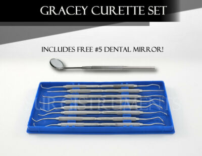 Prophy Kit of 8 Periodontal Scalers Dental Veterinary Instruments ...