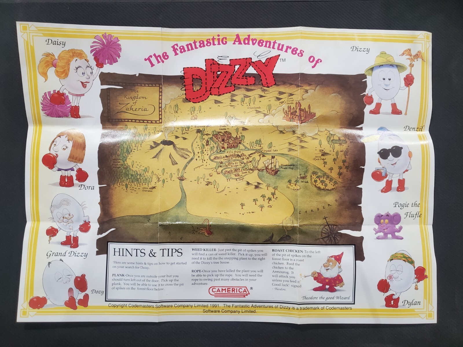 The Fantastic Adventures of Dizzy NES (Nintendo, 1992) MAP ONLY | eBay