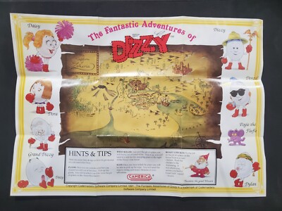 The Fantastic Adventures of Dizzy NES (Nintendo, 1992) MAP ONLY | eBay