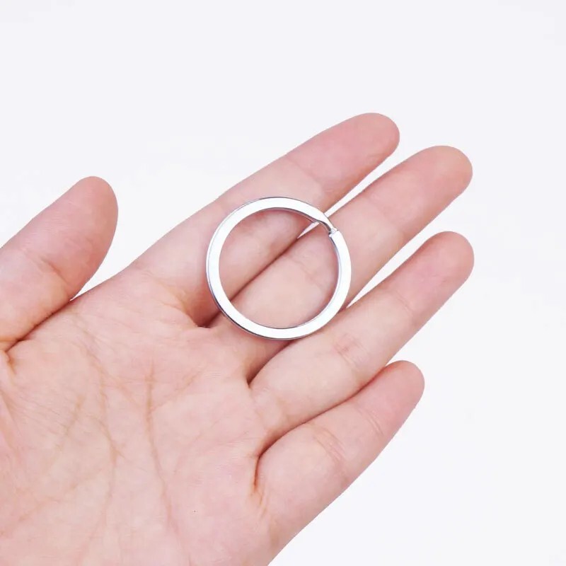 Small - Large 🔑 Silver Metal Split Rings Keyring Jump Hoop Loop Key ...