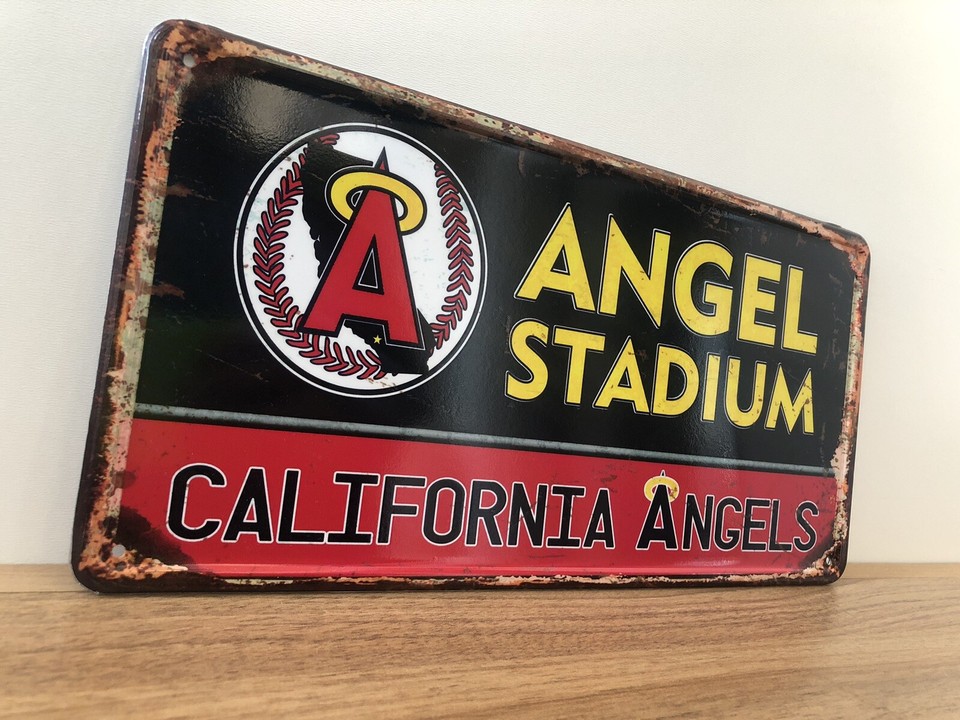 Metal sign California Angels vintage California Angels home stadium ...