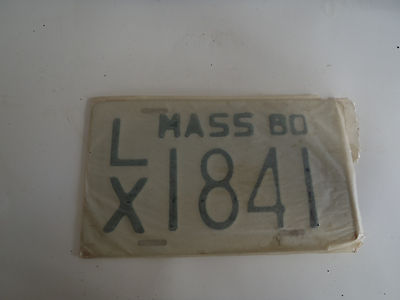 1980 Massachusetts Motorcycle License Plate Tag LX 1841 | eBay