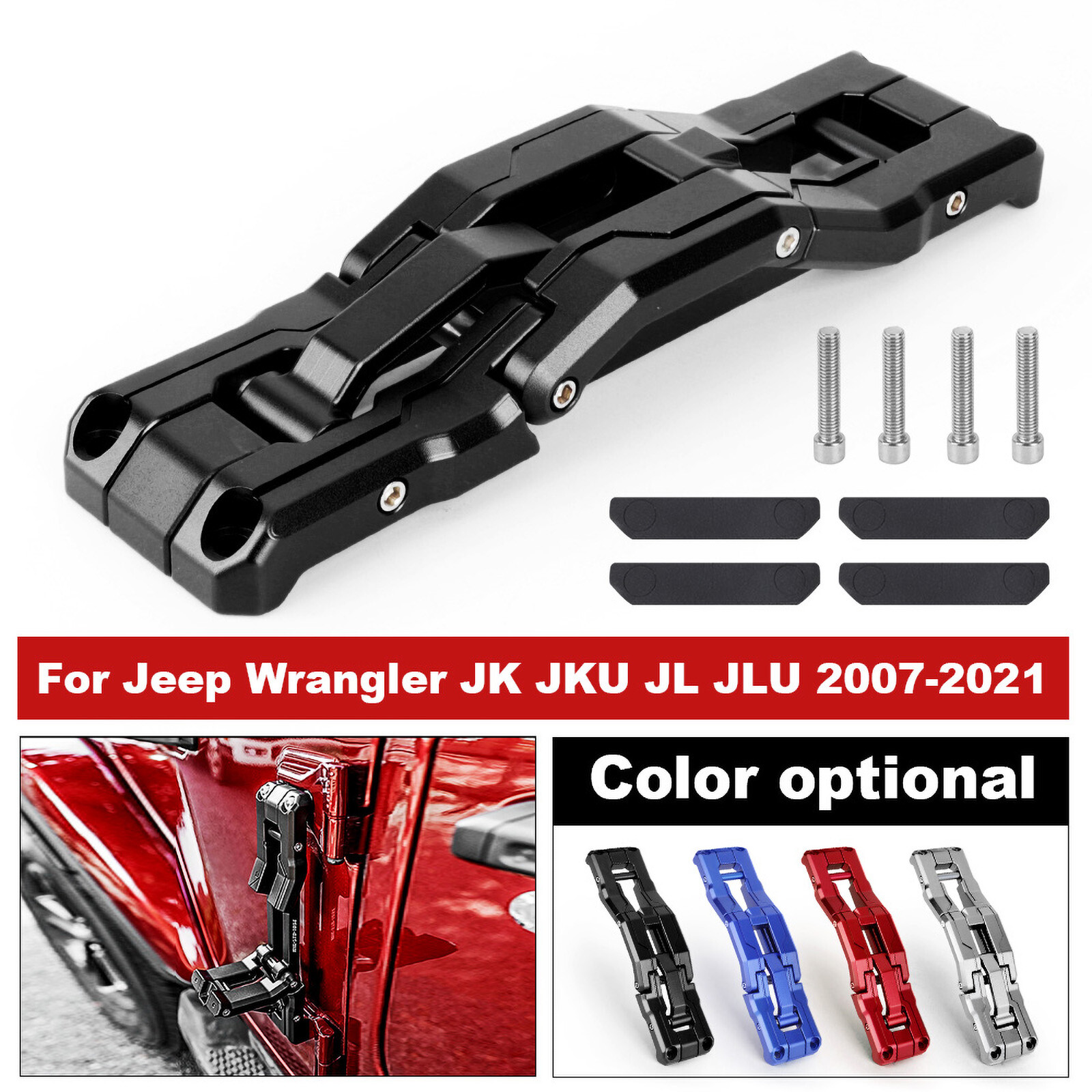 Door Hinge Side Foot Climb Step Pedal For 07-21 Jeep Wrangler JK JKU JL ...