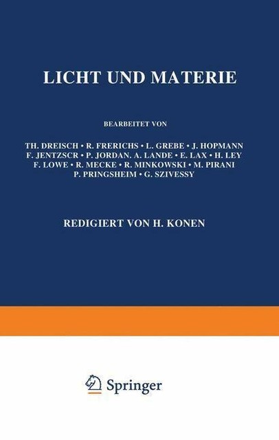 Licht und Materie von Th. Dreisch (1929, Taschenbuch) online kaufen ...