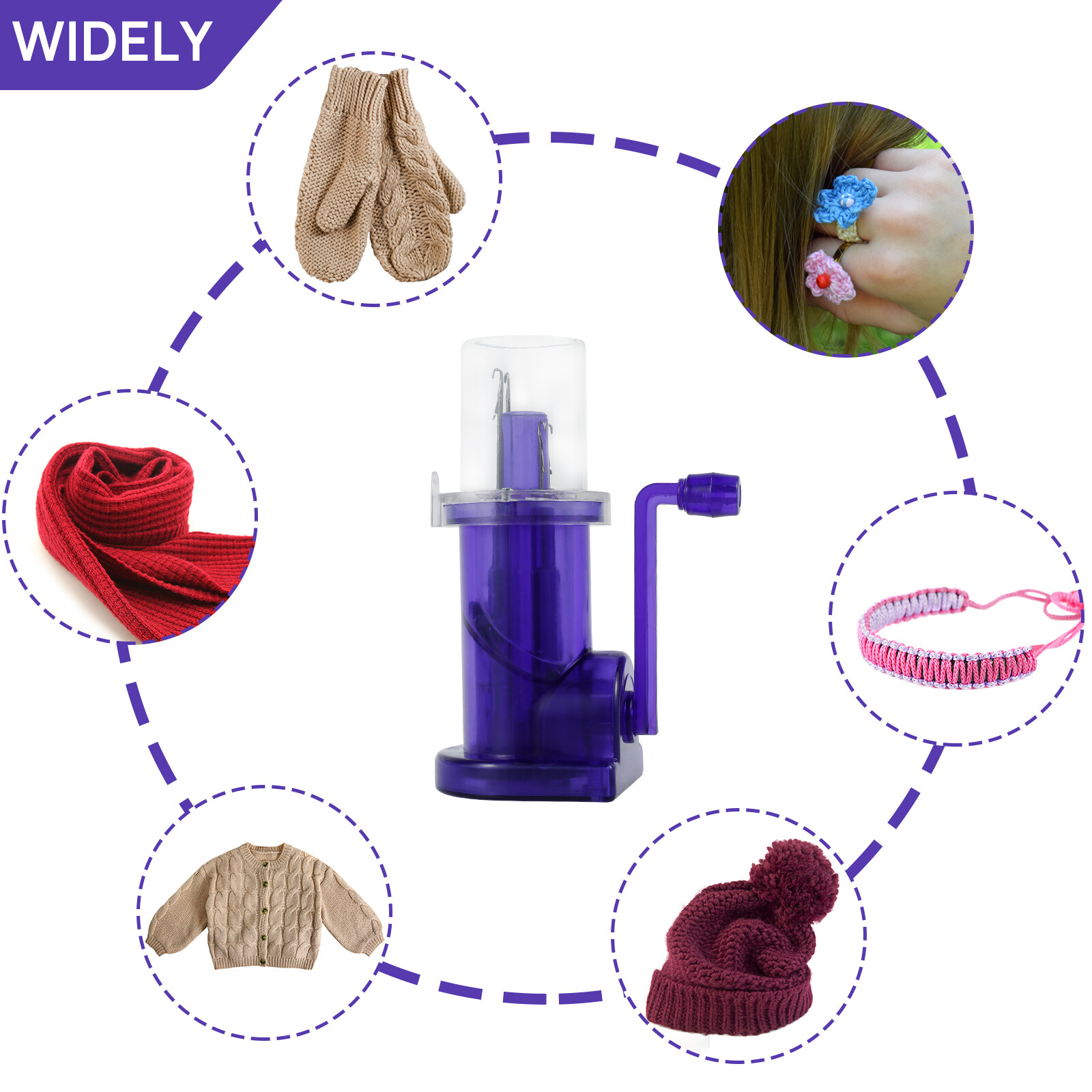 Easy Weaver Knitter Hand-Operated Weaver Knitting Tool Portable Mini ...