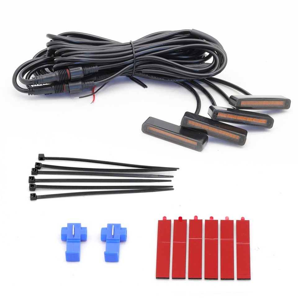 4 Pods Front Grille LED Light Kit Amber Off Road Truck SUV Front ...