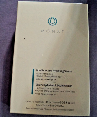 Monat Double Action Hydrating Serum Leave In Treatment - 3 Vials - New ...