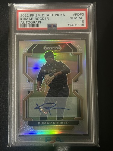 2022 Prizm Draft Picks Kumar Rocker Rookie Auto Silver Prizm PSA 10 Hot ...