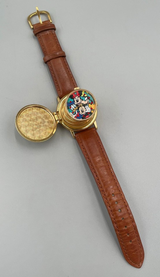 1993 Disney Mickey's Toontown Pop-up Watch Mickey Minnie Mouse Donald ...