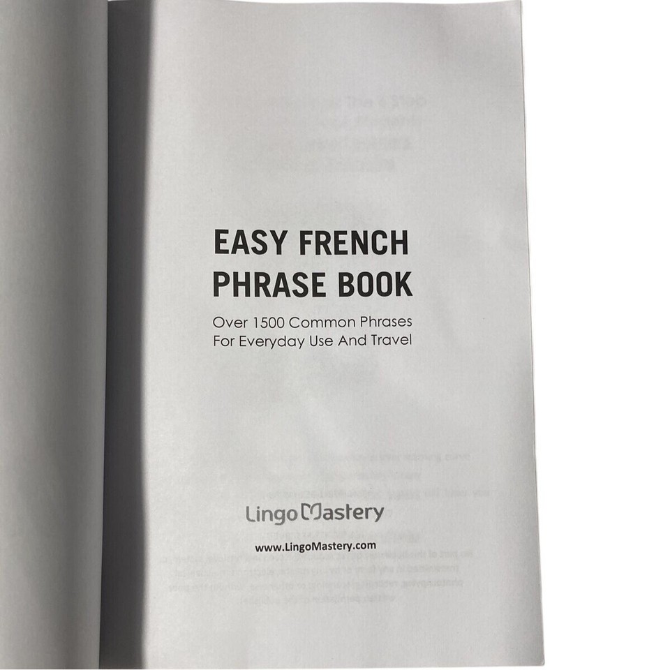 Easy French Phrase Book: Over 1500 Phrases For Travel & Everyday Use ...