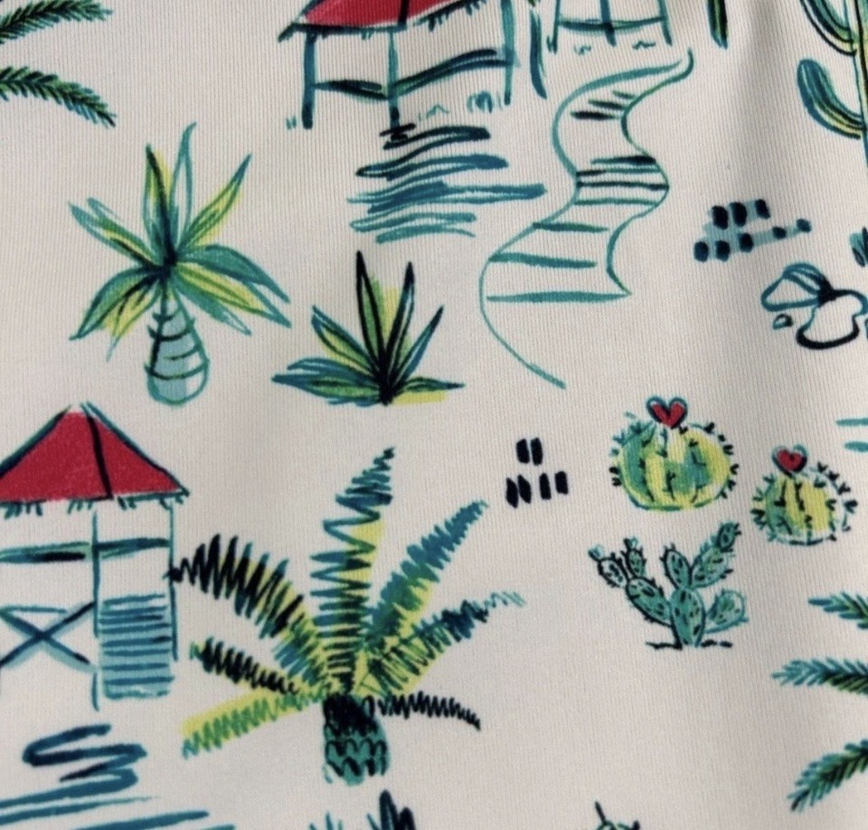 LILLIE GREEN Golf Skort Paradise Scene-cactus XL Resort Wear FREE ...