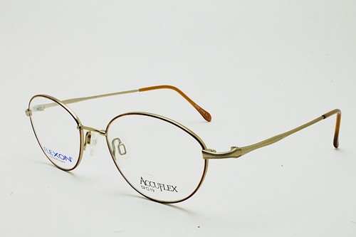 VINTAGE MARCHON FLEXON ACCUFLEX 401 BROWN/BRONZE EYEGLASSES SIZE:52-19 ...