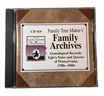 Family Tree Maker's Family Archives CD # 19 Genealogical Records Egle's ...