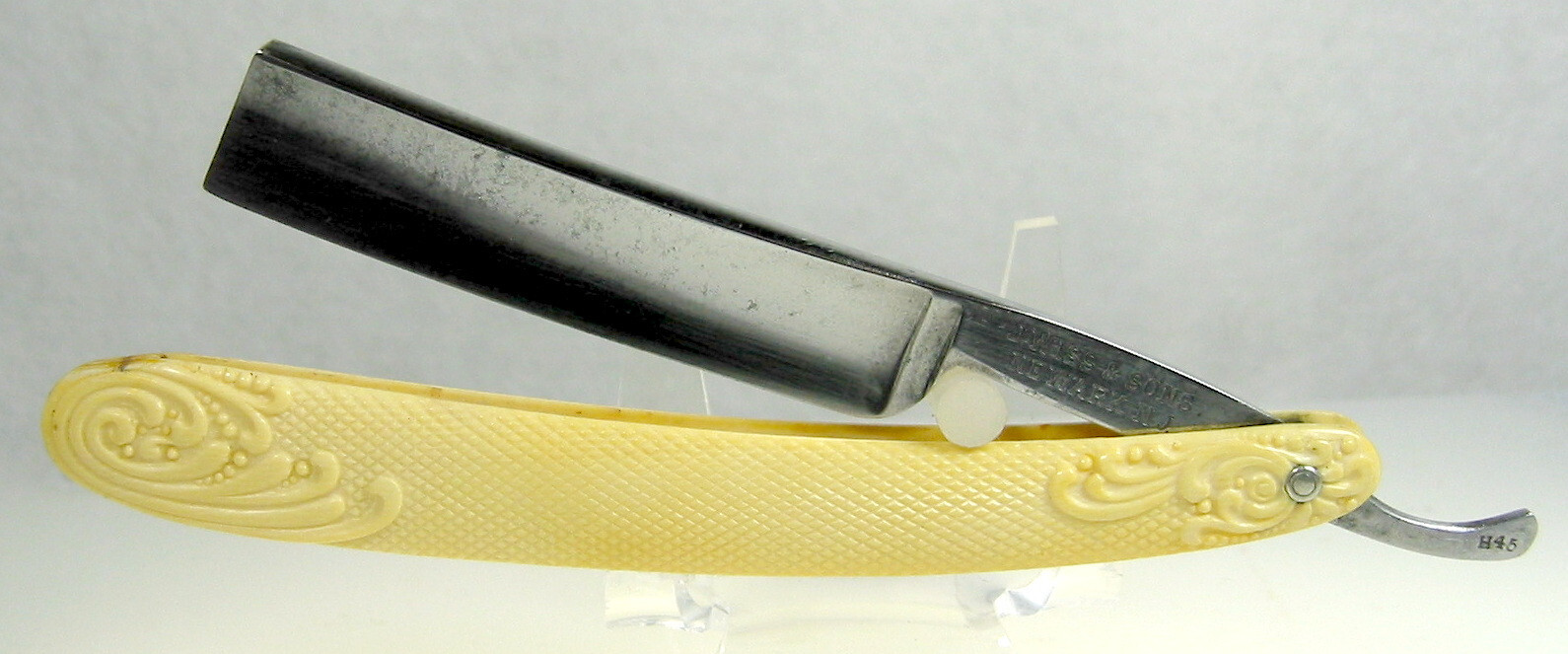 Vintage J. Wiss & Sons Straight Razor Newark NJ Fancy Scales | eBay