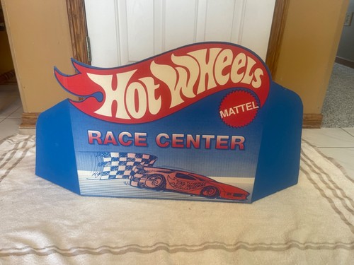 Vtg Hot Wheels Race Center Cardboard Store Display Topper | eBay