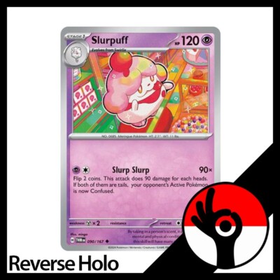 Pokemon TCG: Twilight Masquerade - Reverse Holo - 090/167 - Slurpuff | eBay