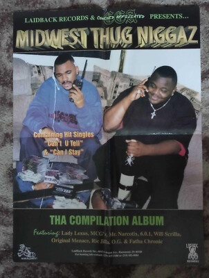 CCA - MIDWEST THUG NIGGAZ POSTER 18x24 GANGSTA G-FUNK RAP / VERY MEGA ...