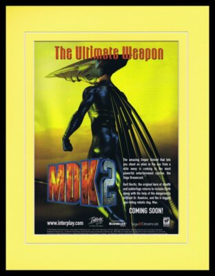 MDK 2 2000 Sega Dreamcast Framed 11x14 ORIGINAL Vintage Advertisement | eBay