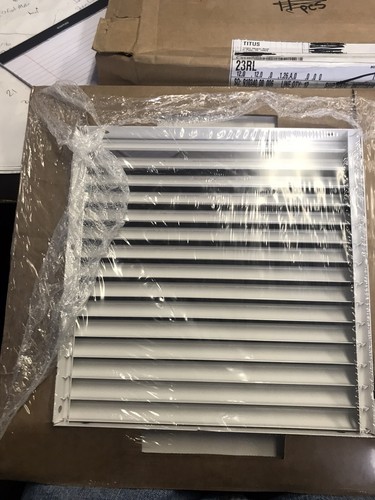 23rl Titus Steel Return Grille 30 Degree Deflection 1/2" Blade Spacing ...