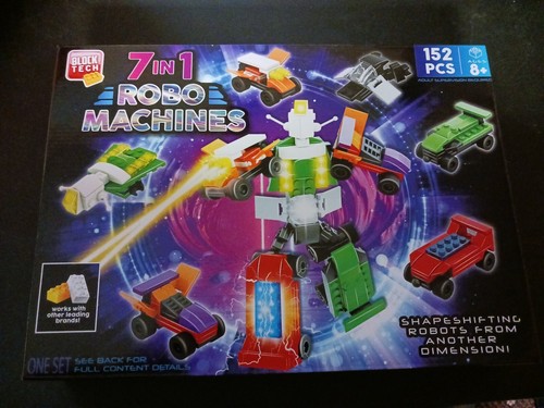 Block Tech 7 In 1 Robo Machines 152 Pcs Building Blocks 8+ Interlocking ...