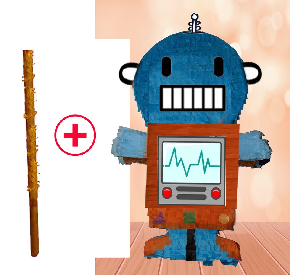 Robots boys kids Pinata Piñata PULL STRING OR HIT birthday party games ...