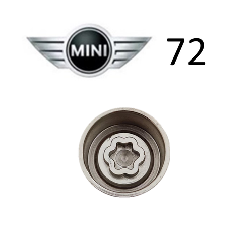 Mini New Locking Wheel Nut Key Number 072 | eBay