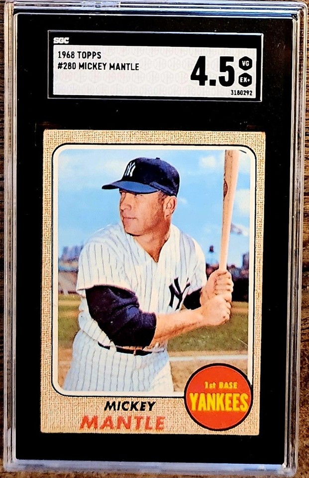 1968 Topps #280 Mickey Mantle SGC 4.5 VG-EX+ Yankees HOF | eBay