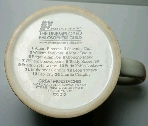 Great Moustaches Mug-The Unemployed Philosophers Guild | eBay